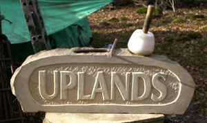 Stone signs by Tom Barron